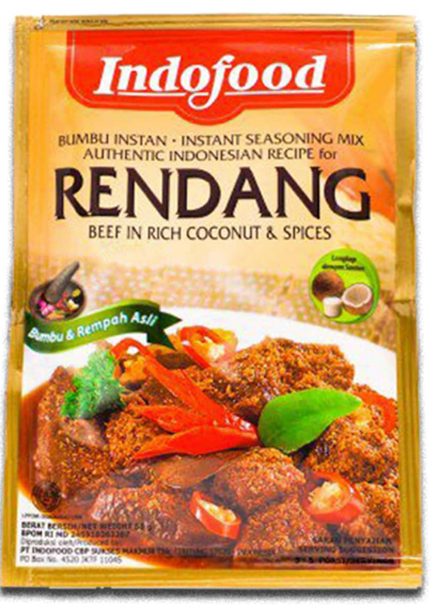 Indofood Rendang Beef in rich coconut & spices 60g – Seasia Foods