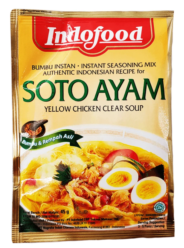 Indofood Soto Ayam yellow chicken clear soup 60g – Seasia Foods