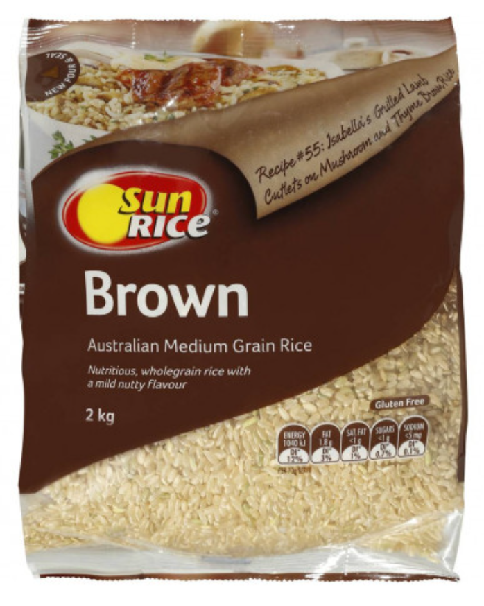 Sunrice Australian brown rice medium grain 2kg – Seasia Foods
