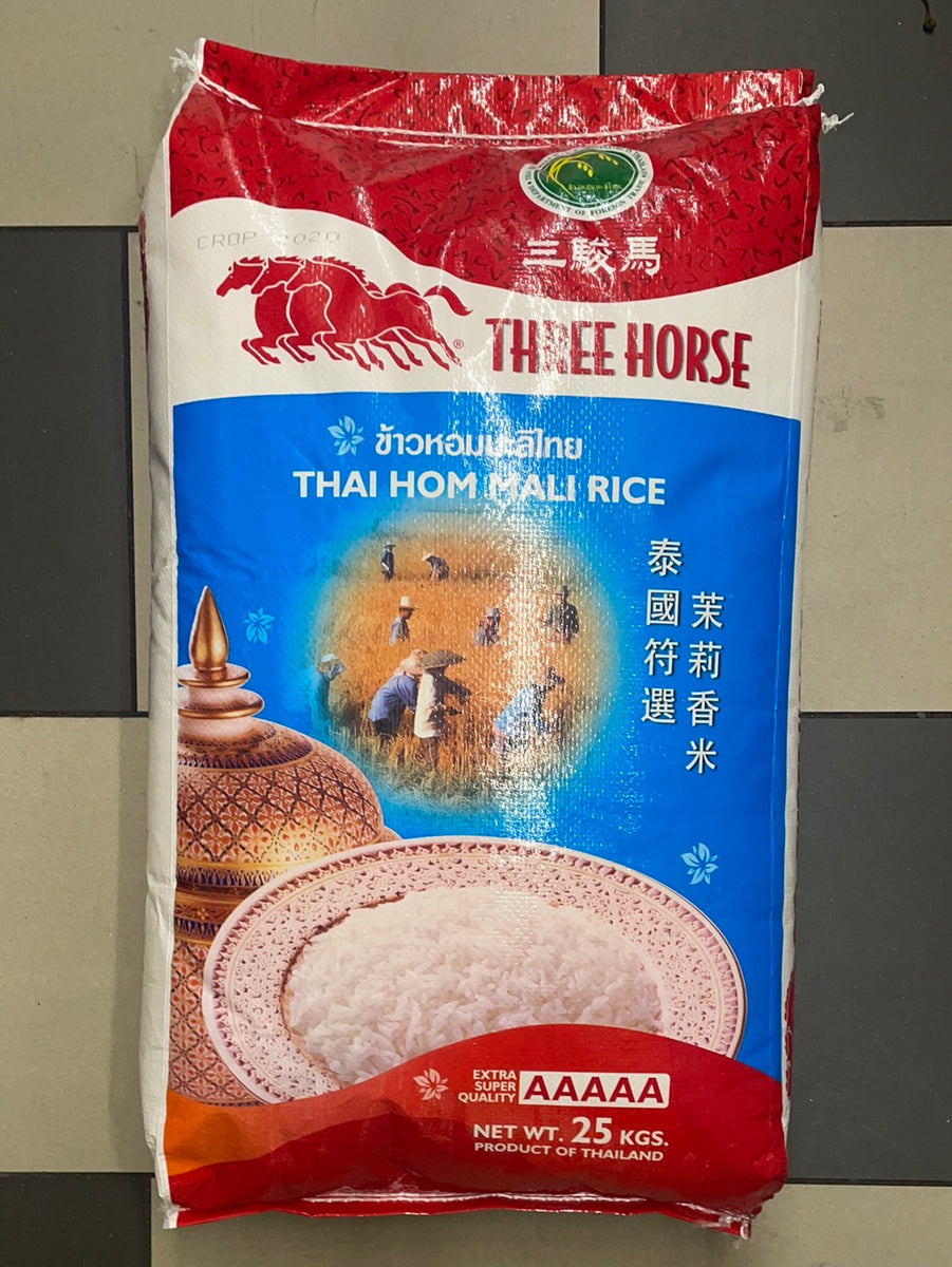 Three Horse Jasmine Rice 20kg – Seasia Foods